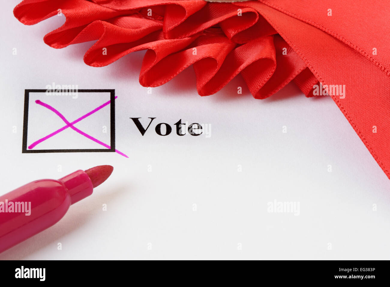 Ballot paper cross hi-res stock photography and images - Alamy