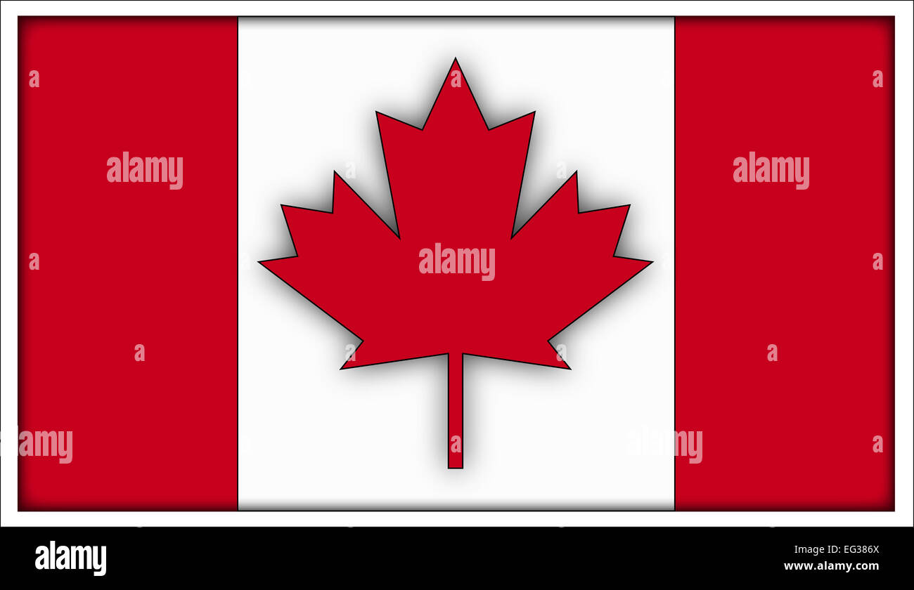 A canadian flag design isolated on a white background Stock Photo - Alamy