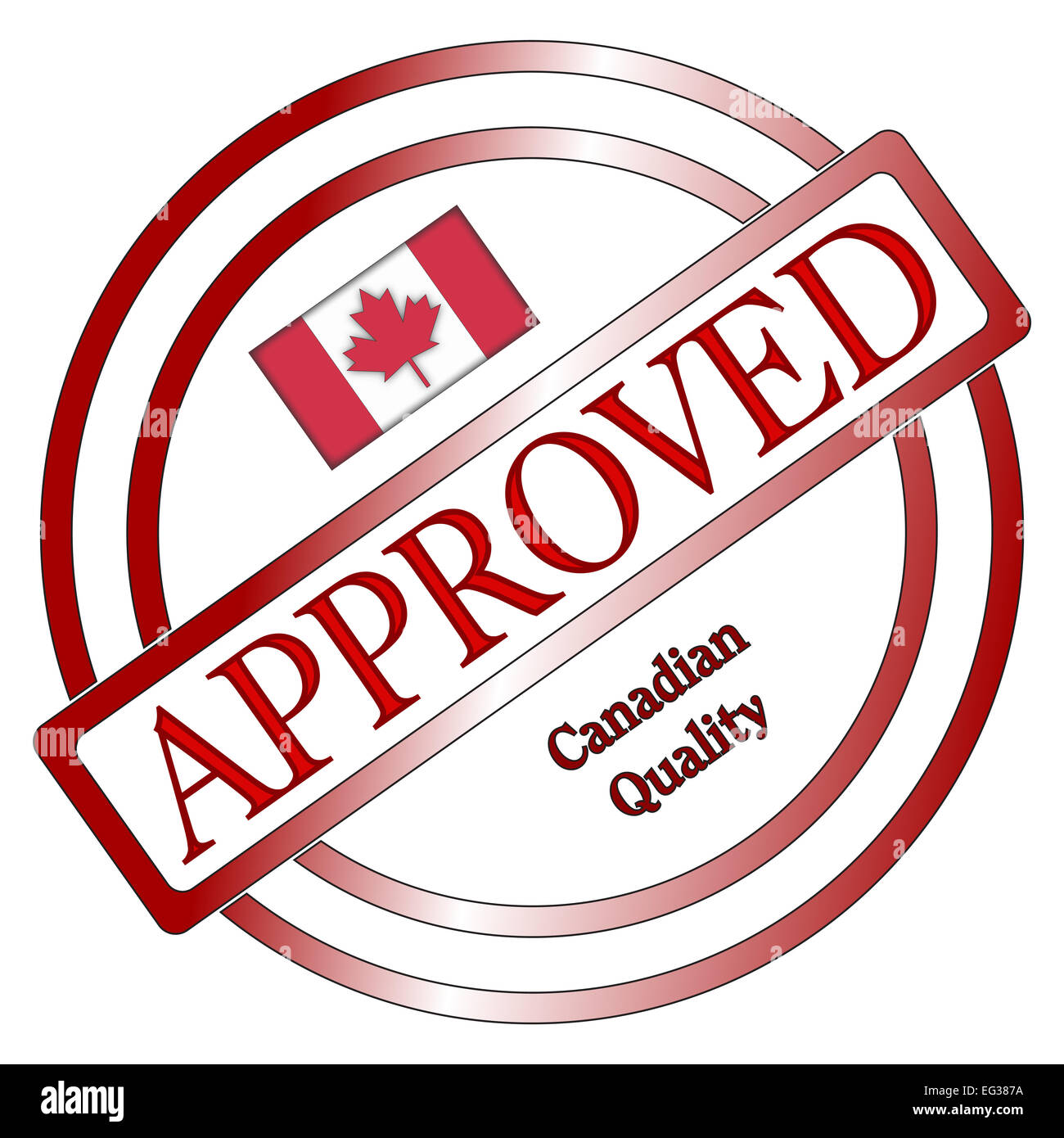 A Canadian seal of approval isolated on a white background Stock Photo ...