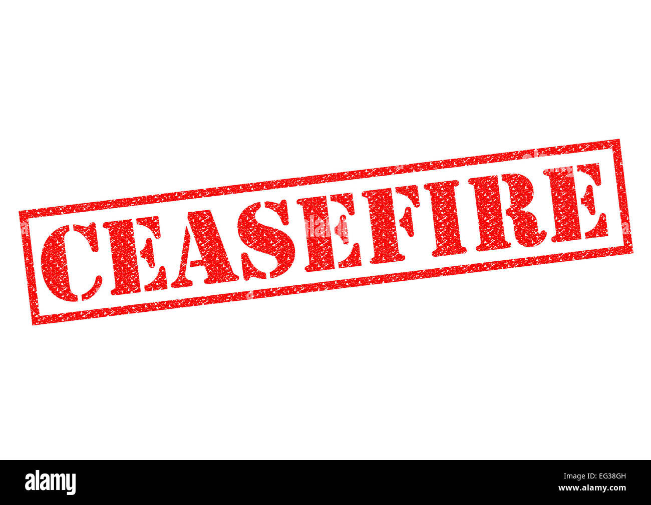 CEASEFIRE red Rubber Stamp over a white background Stock Photo - Alamy
