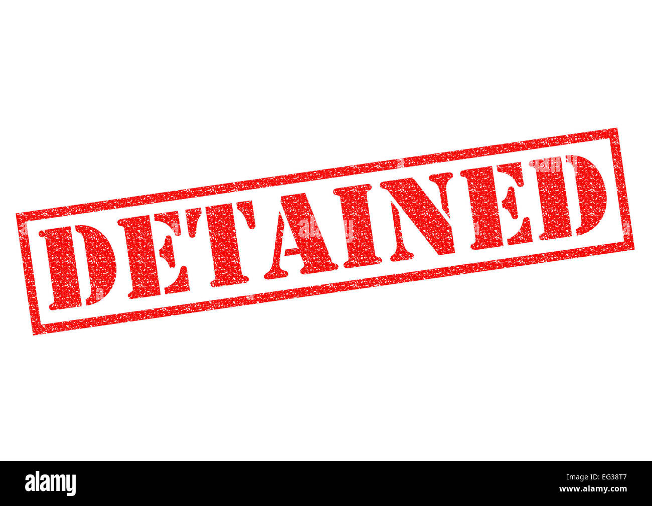 DETAINED red Rubber Stamp over a white background Stock Photo - Alamy