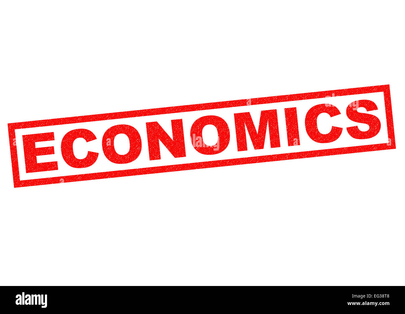 ECONOMICS red rubber Stamp over a white background Stock Photo - Alamy