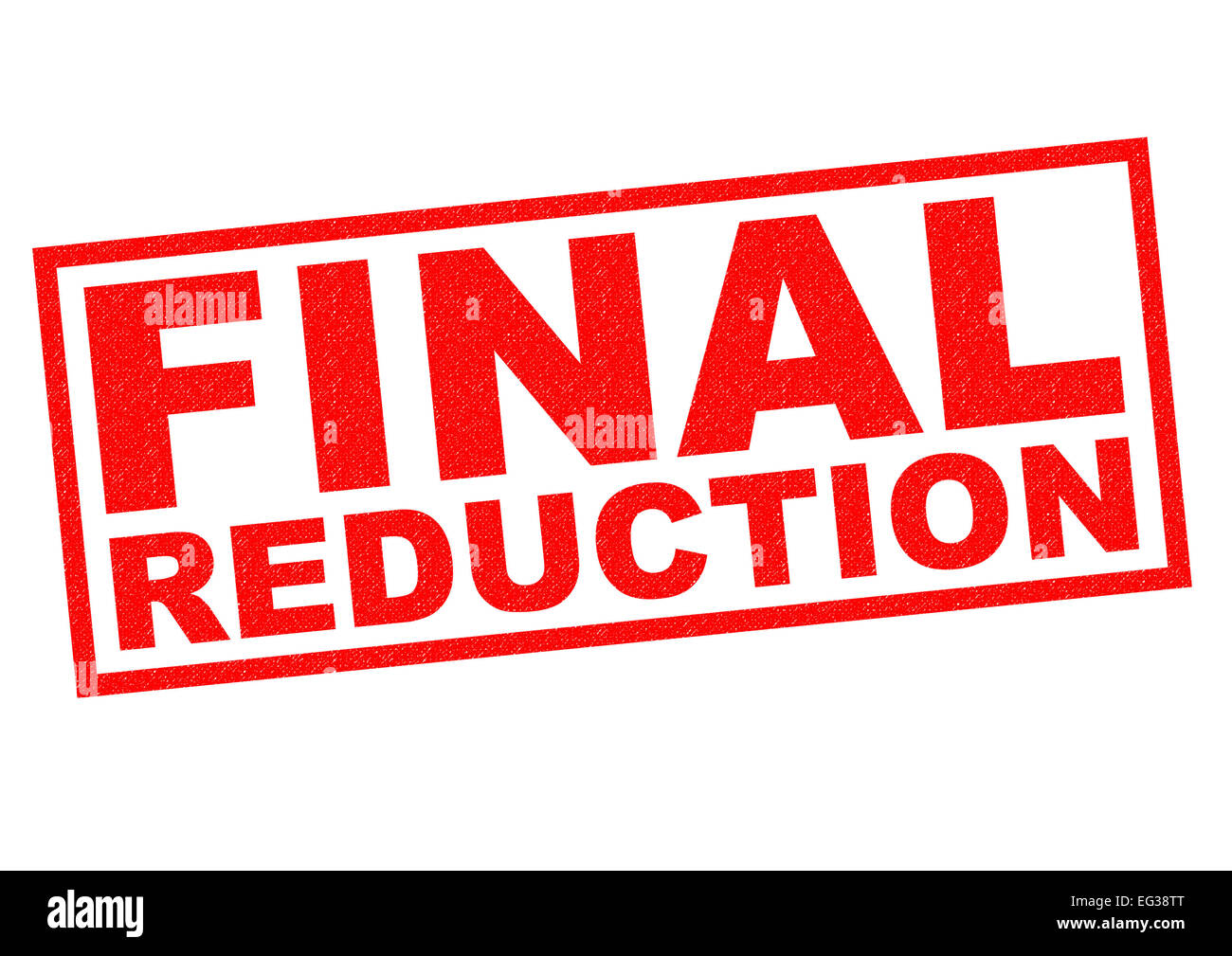 FINAL REDUCTION red Rubber Stamp over a white background Stock Photo ...