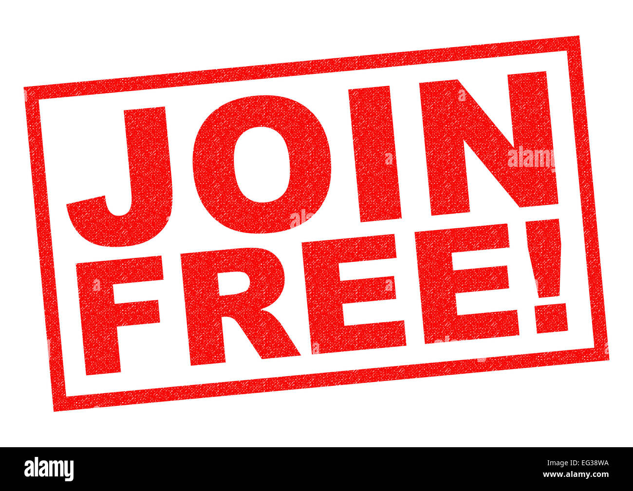 JOIN FREE! red Rubber Stamp over a white background Stock Photo - Alamy