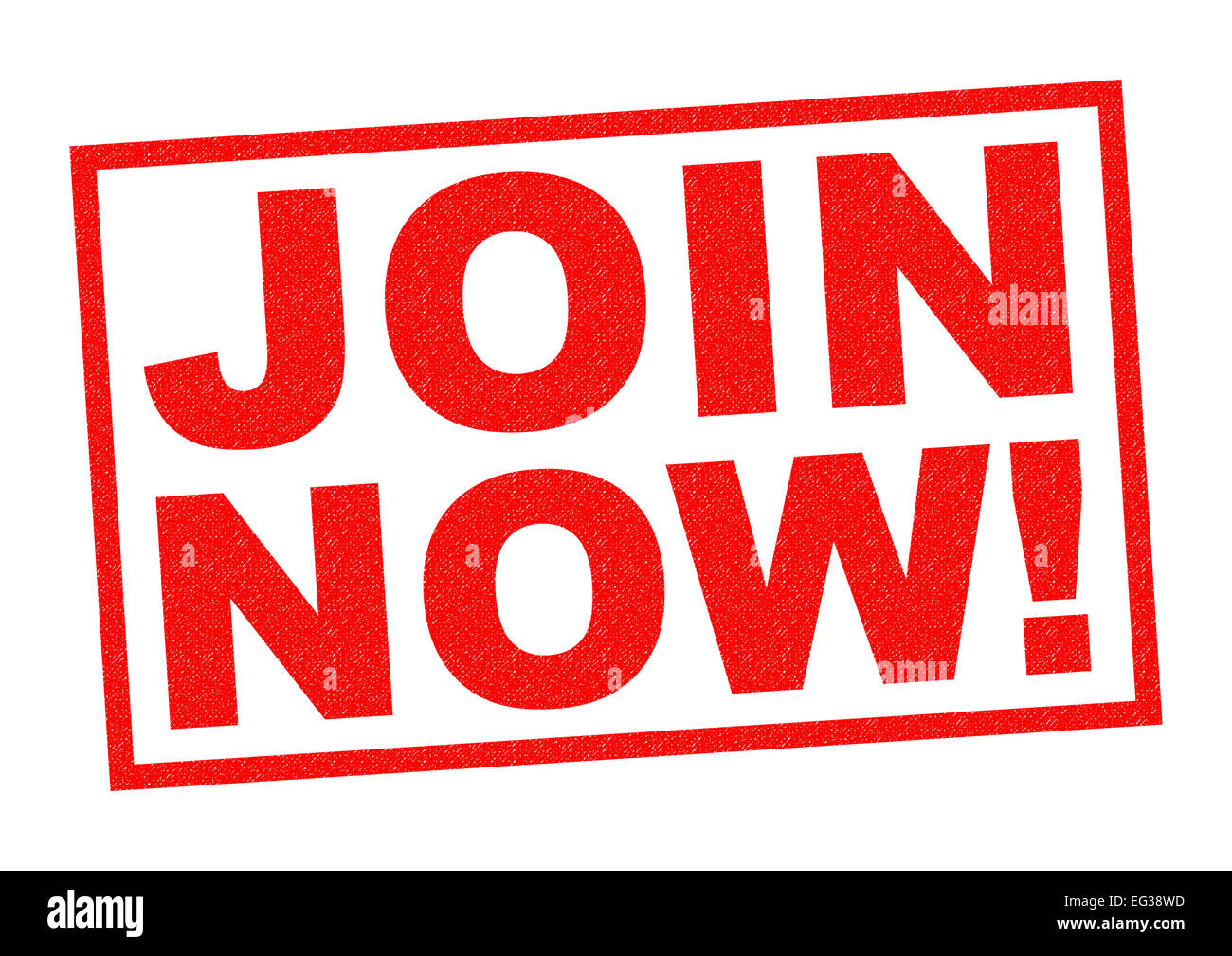 JOIN NOW! red Rubber Stamp over a white background Stock Photo - Alamy