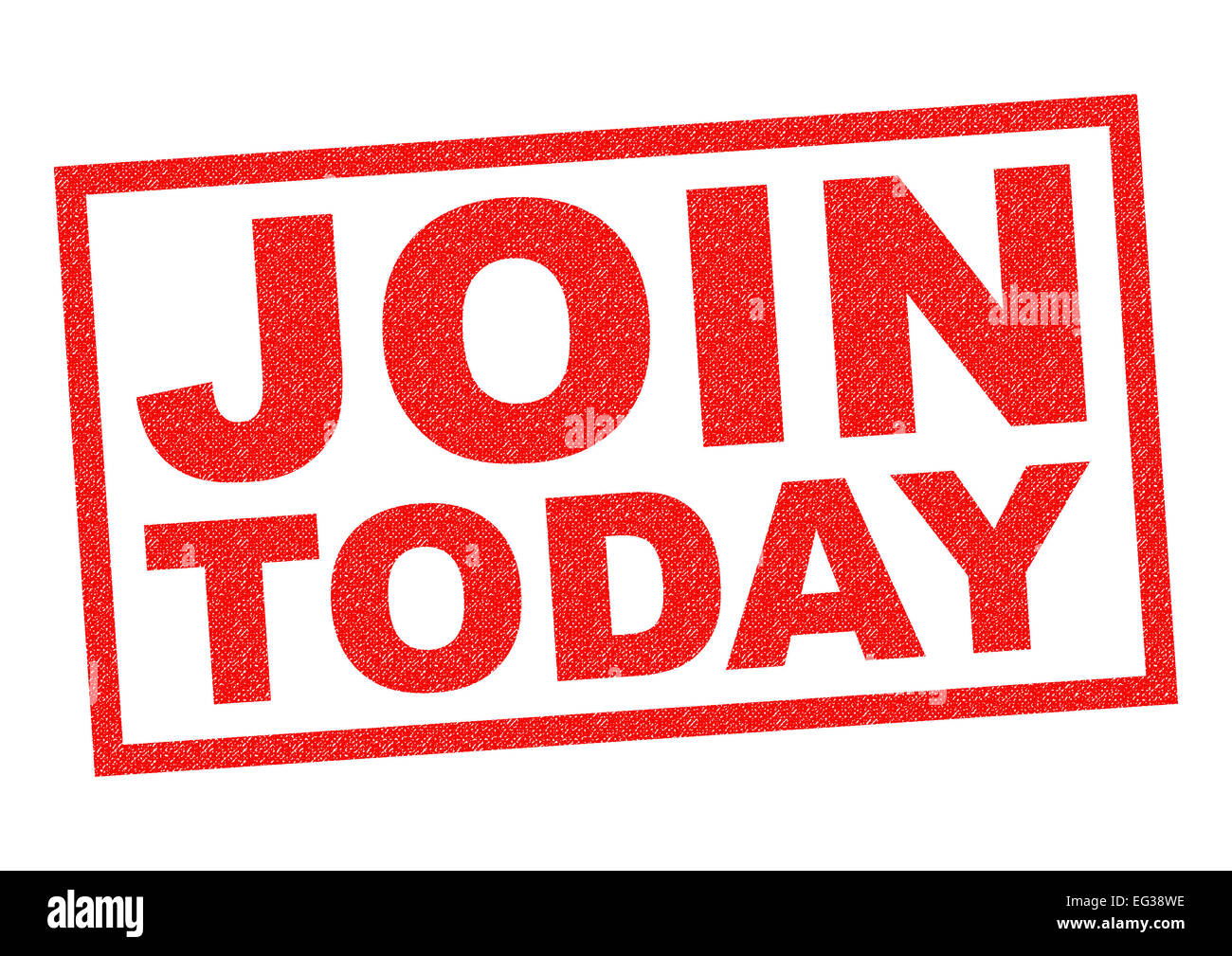 JOIN TODAY red Rubber Stamp over a white background Stock Photo - Alamy