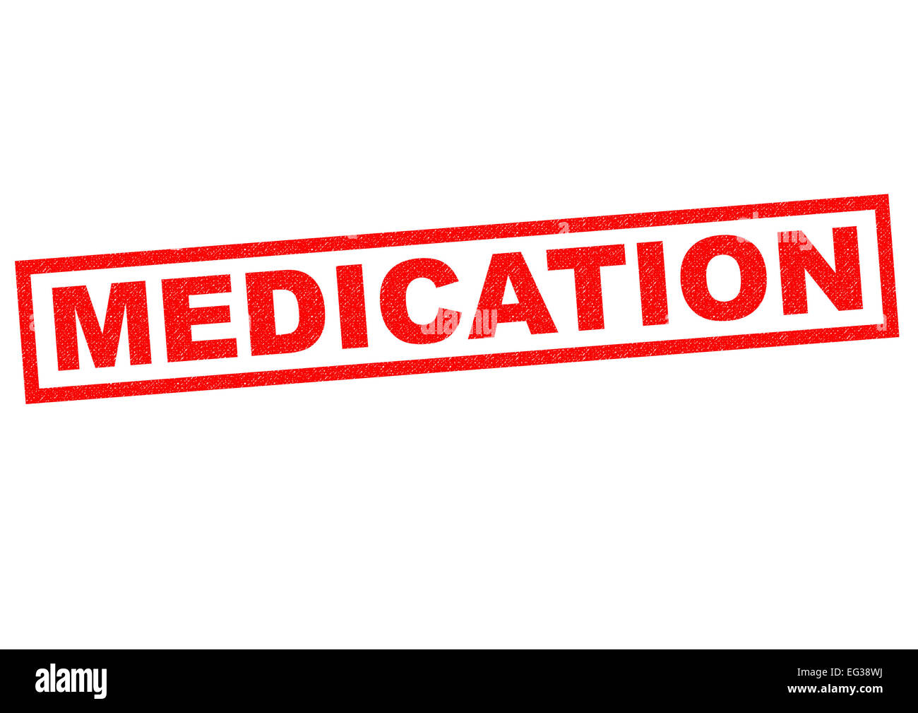 MEDICATION red Rubber Stamp over a white background Stock Photo - Alamy