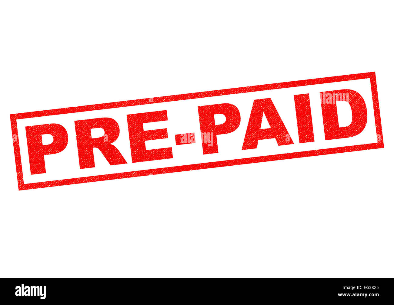 PRE-PAID red Rubber Stamp over a white background Stock Photo - Alamy