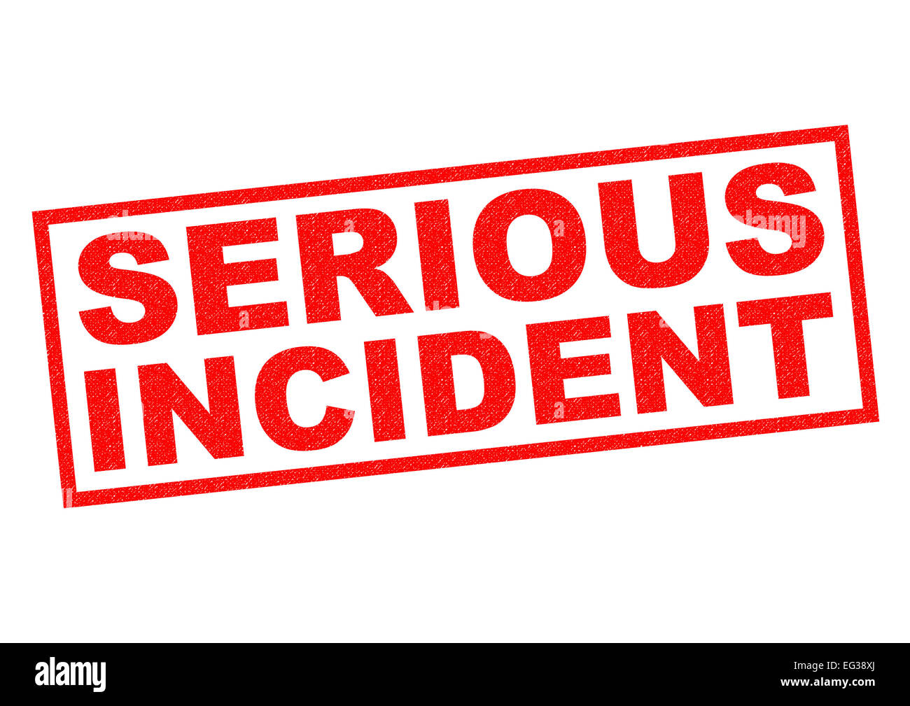 SERIOUS INCIDENT red Rubber Stamp over a white background Stock Photo ...