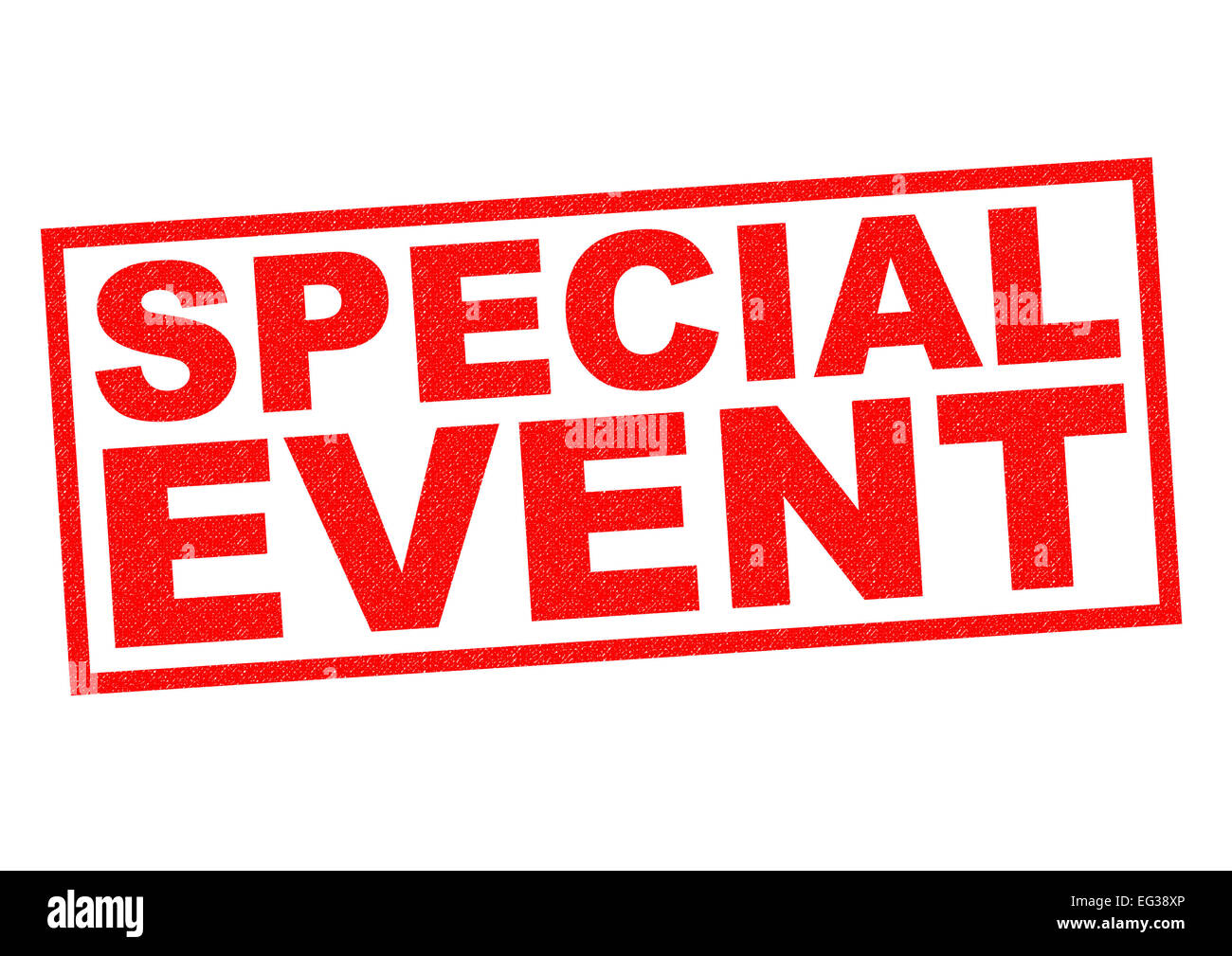 SPECIAL EVENT red Rubber Stamp over a white background Stock Photo - Alamy