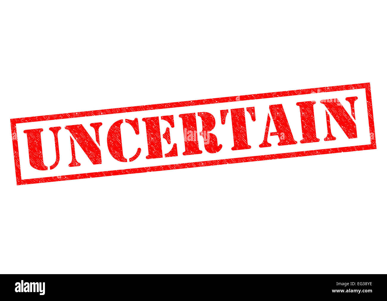 UNCERTAIN red Rubber Stamp over a white background Stock Photo - Alamy