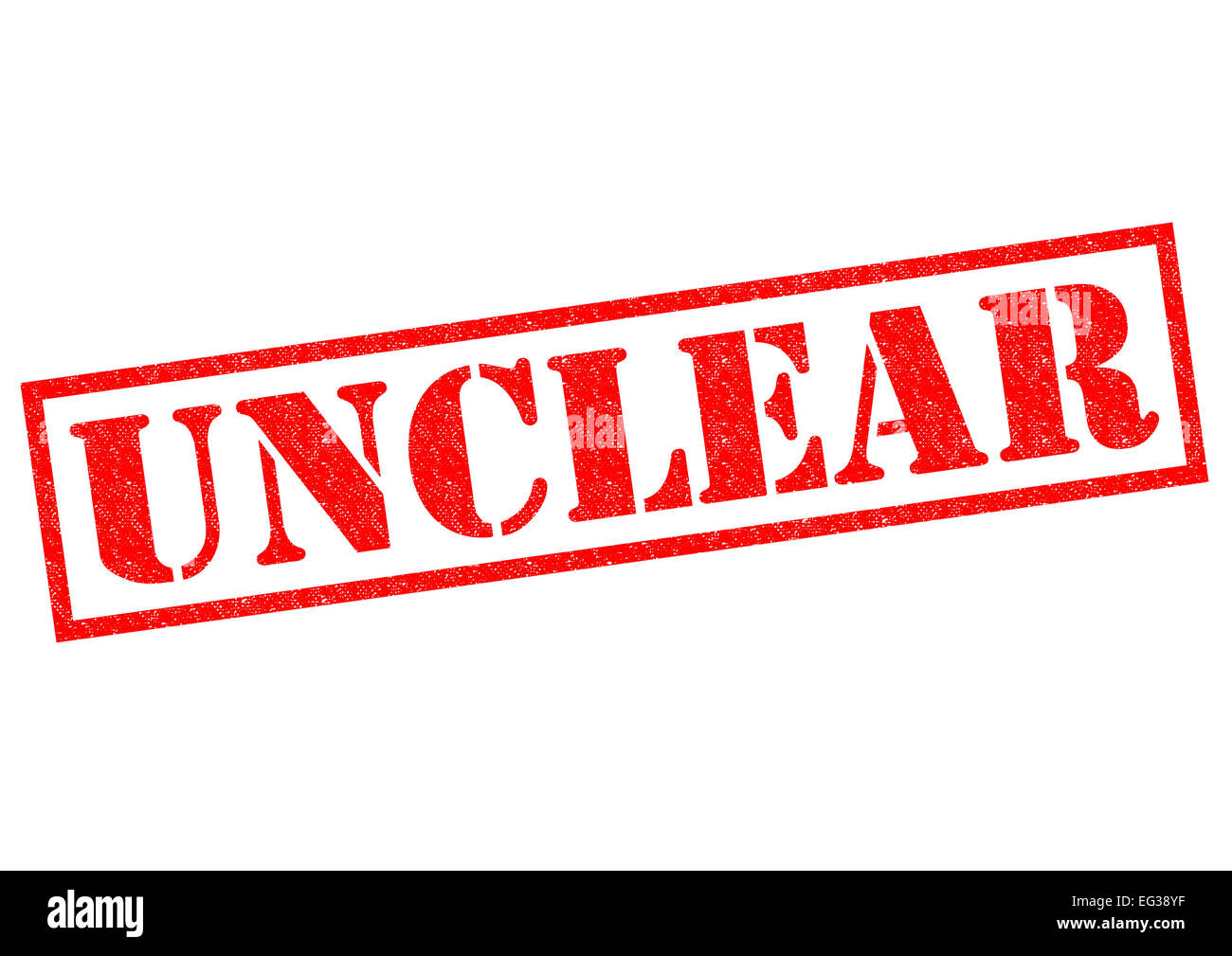 UNCLEAR red Rubber Stamp over a white background Stock Photo - Alamy