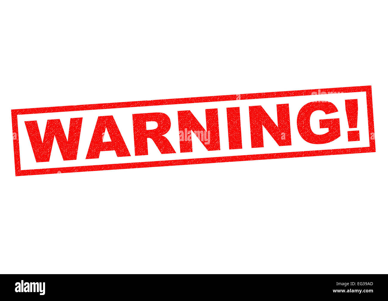 WARNING! red Rubber Stamp over a white background Stock Photo - Alamy