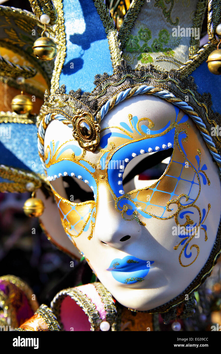 Traditional carnival mask close-up, Venice Stock Photo - Alamy