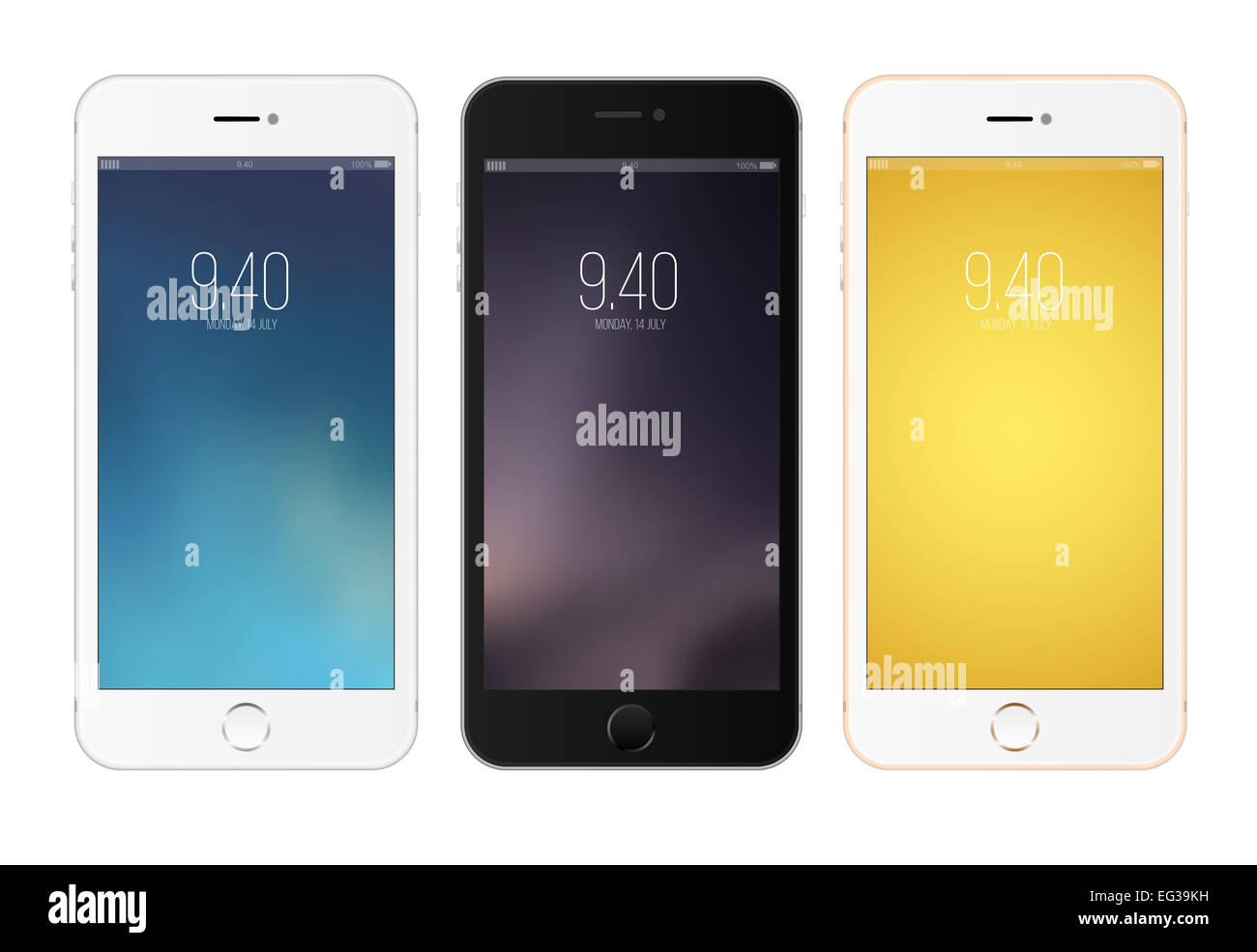 Vector mobile phones Cut Out Stock Images & Pictures - Alamy