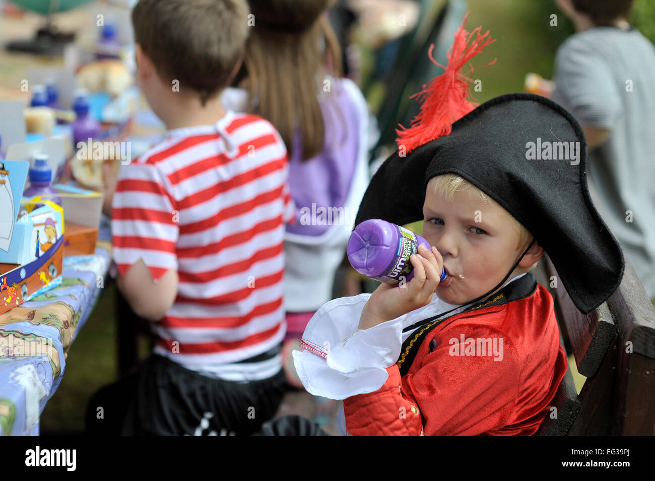 kids at pirate birthday party Stock Photo - Alamy