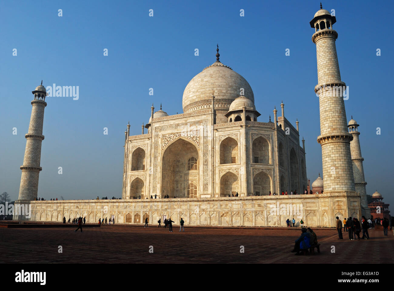 taj mahal in evening light ;india Stock Photo - Alamy
