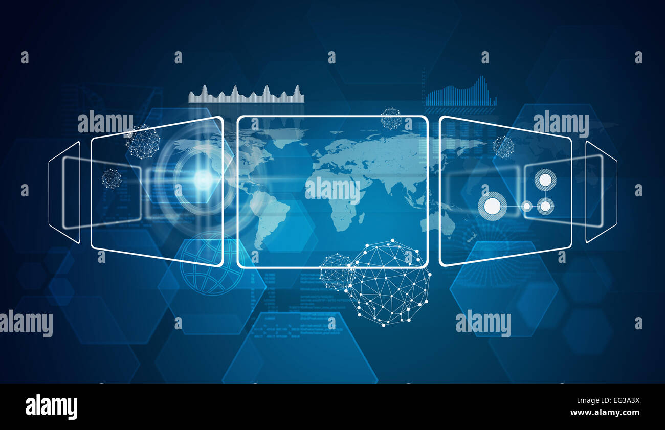 Rectangles with world map and other elements Stock Photo - Alamy
