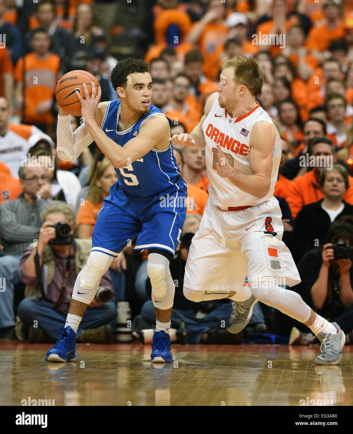Syracuse, NY, USA. 14th Feb, 2015. Feb 14, 2015: Duke Blue Devils guard ...