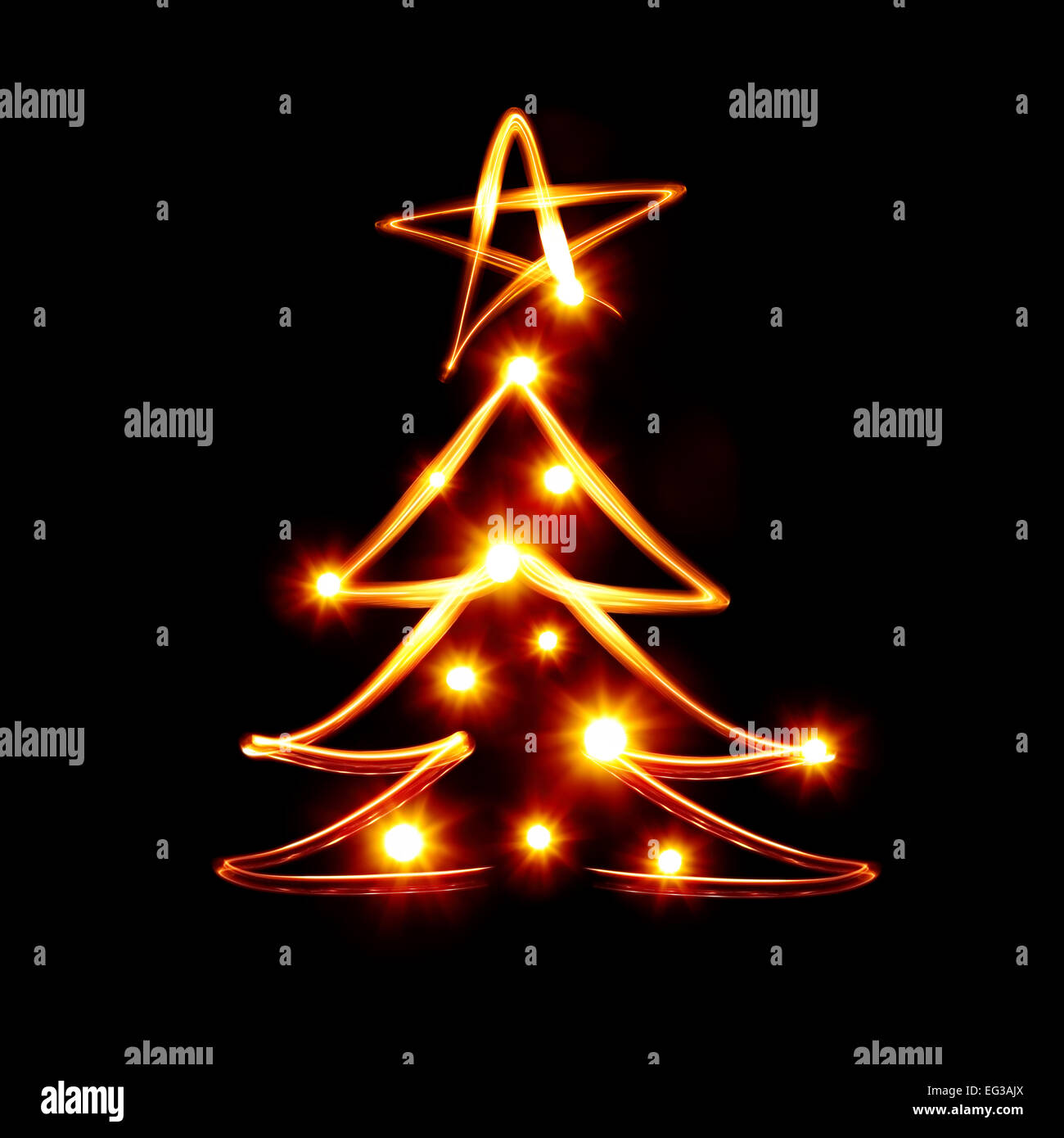 Christmas yellow star fir tree hi-res stock photography and images - Alamy