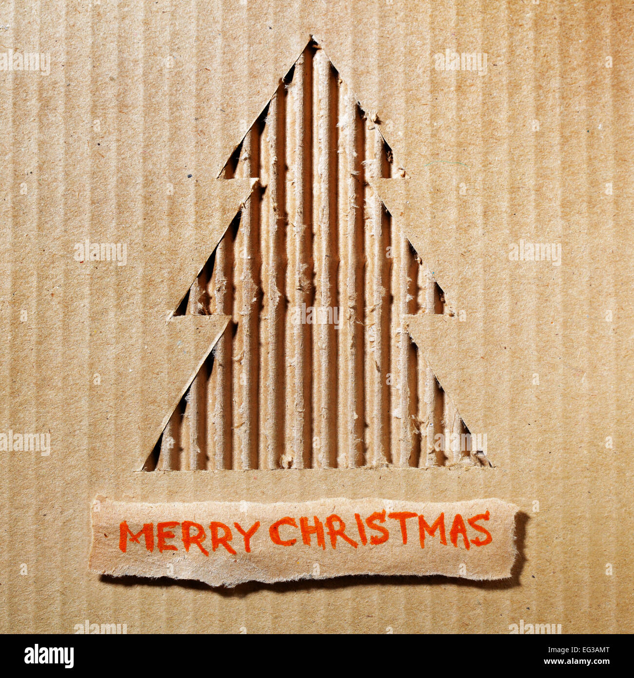 Christmas tree made of pasteboard Stock Photo - Alamy