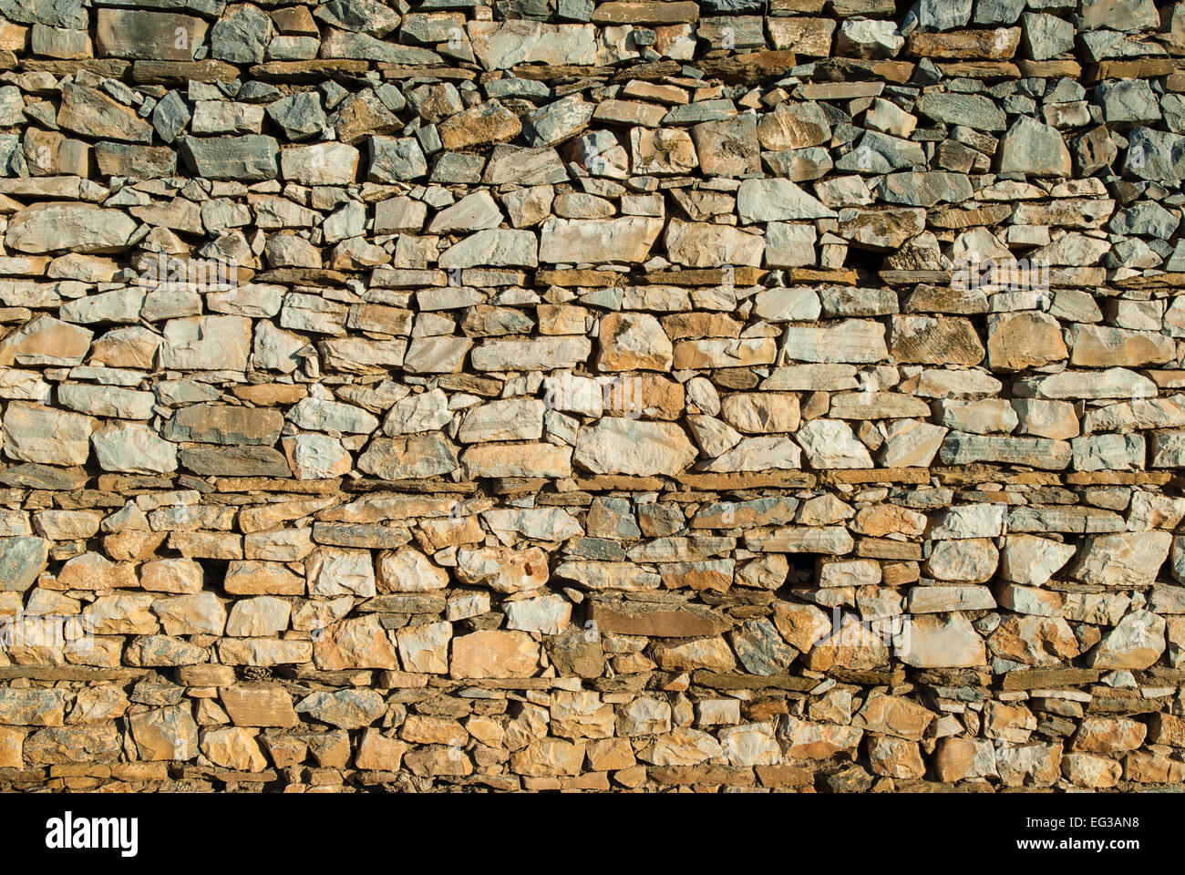 Stone wall in a traditional village of Greece Stock Photo - Alamy