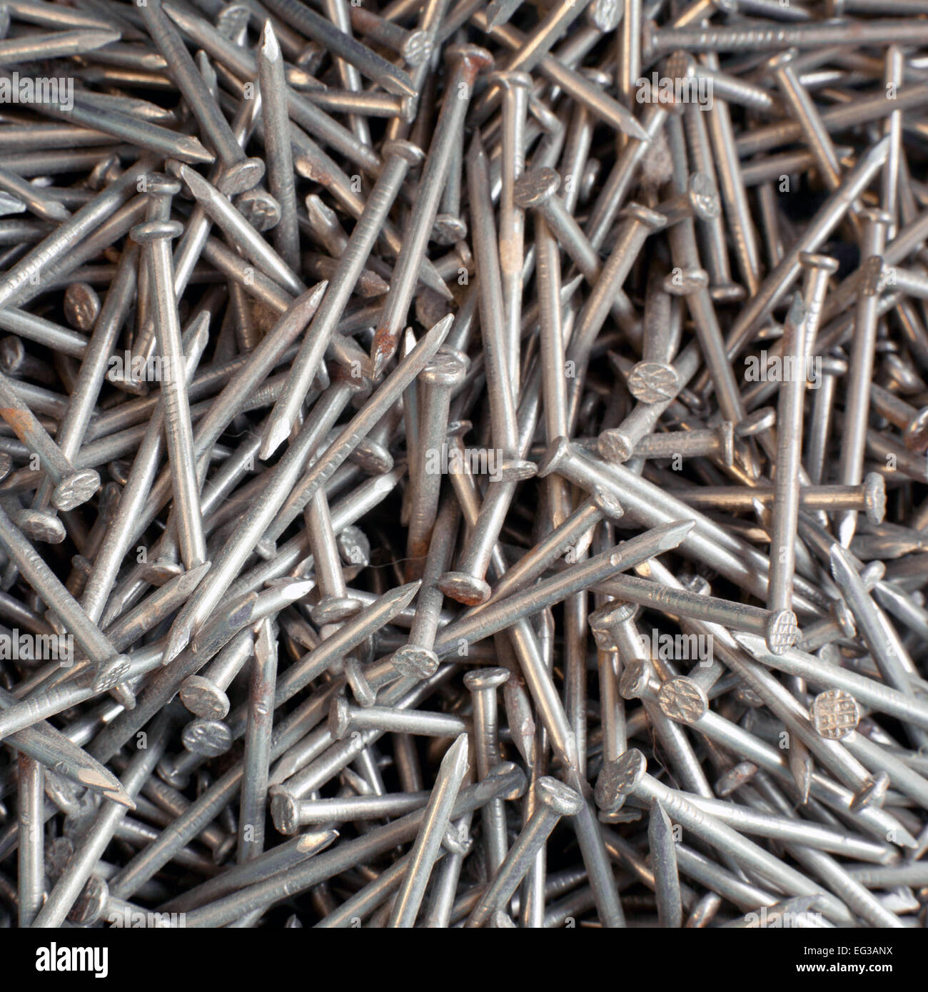 closeup of many iron nails together Stock Photo - Alamy