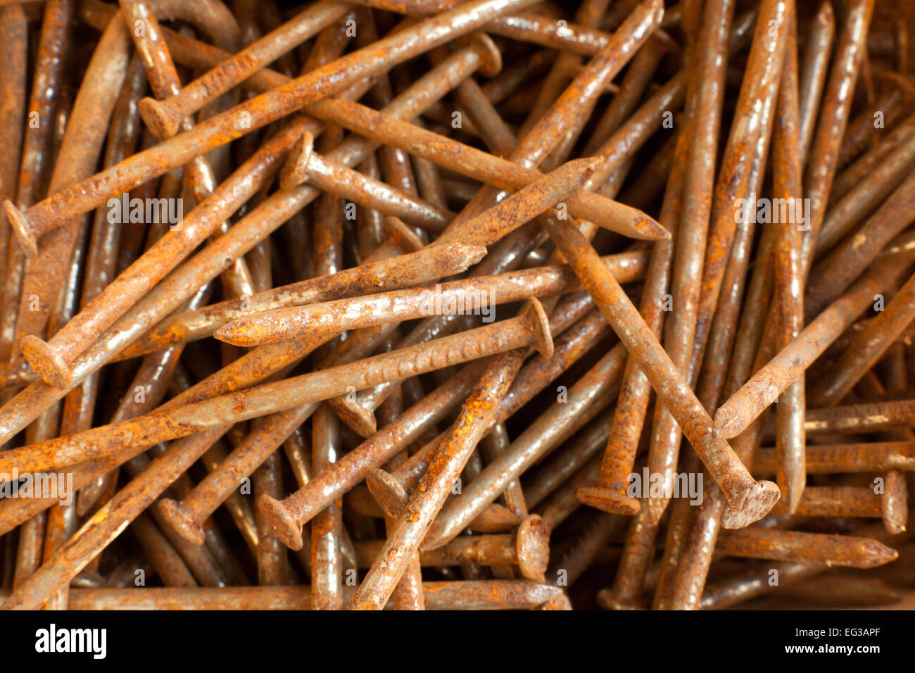 Rusty bent nail hi-res stock photography and images - Alamy