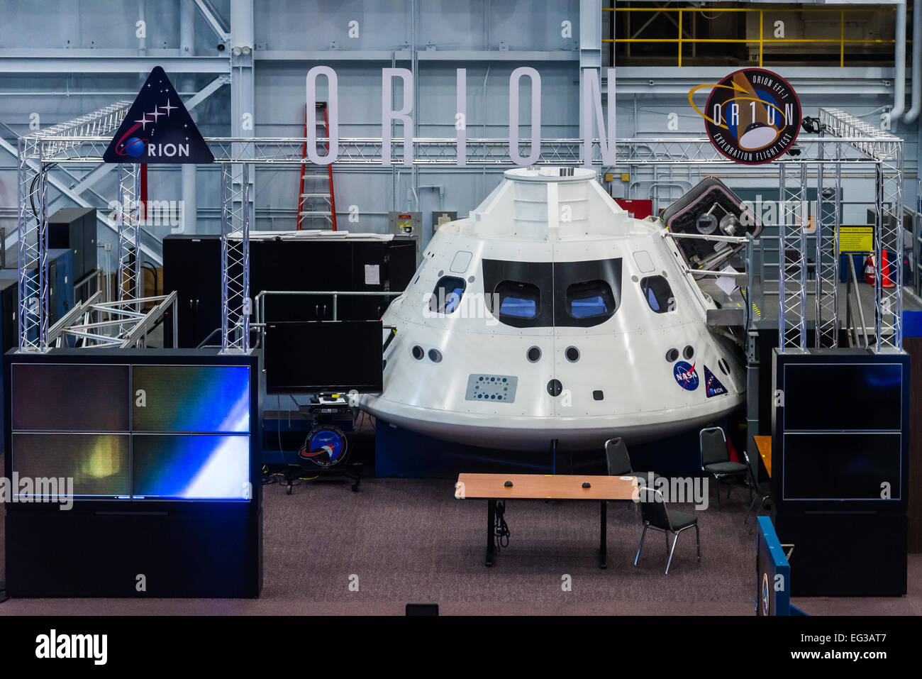 The Orion module is tested inside a facility at NASA Johnson Space ...