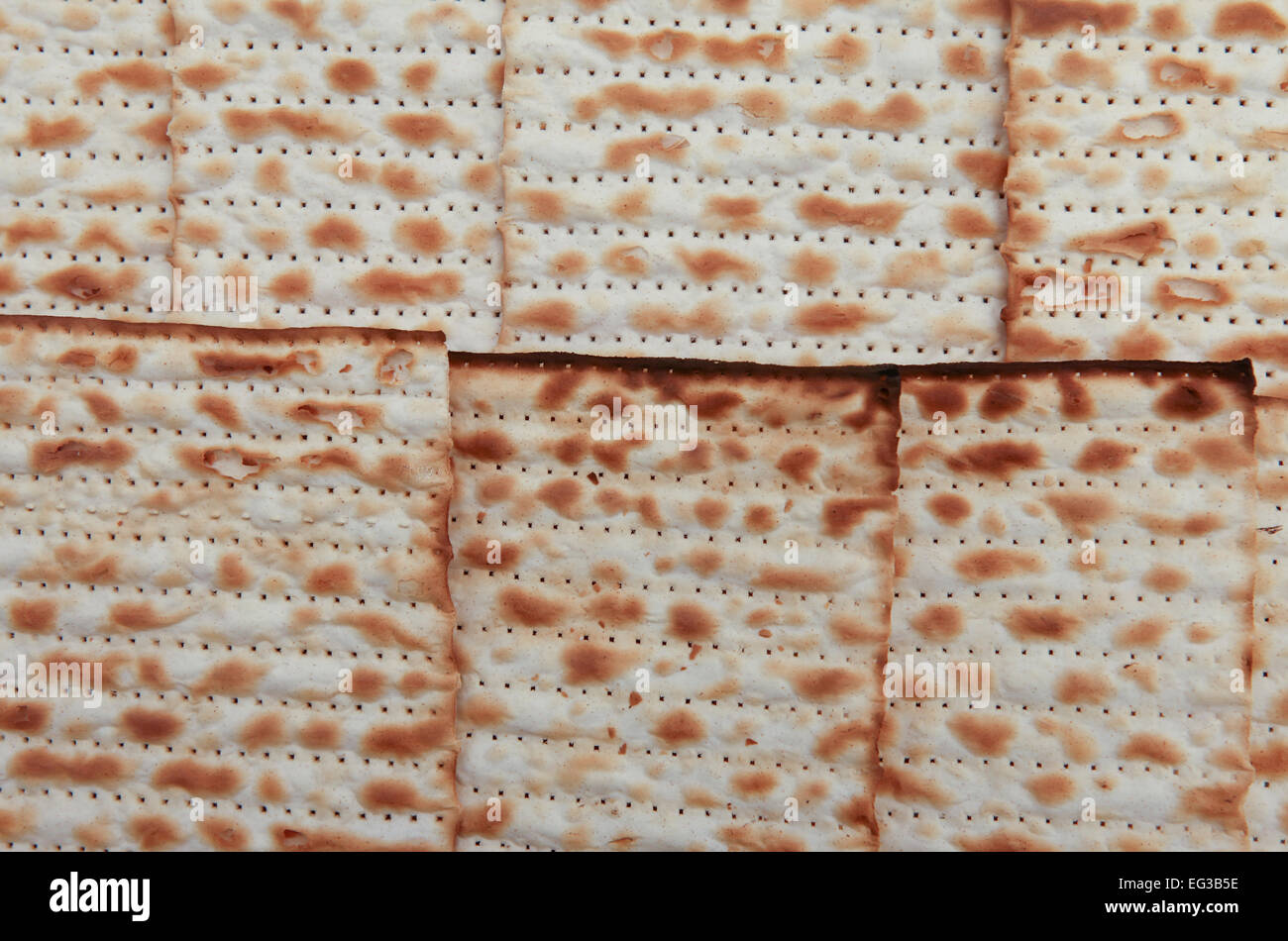Traditional Jewish holiday food - Passover matzo background Stock Photo ...