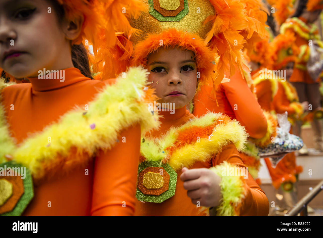 Sitges, Catalonia, Spain. 15th Feb, 2015. Children reveler in their ...