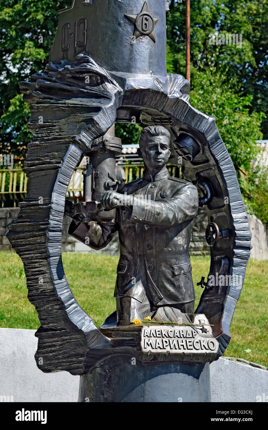 Monument to the Hero of the Soviet Union submariner Alexander Marinesko ...