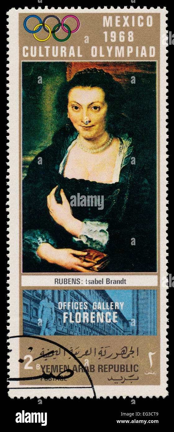 YEMEN ARAB REPUBLIC - CIRCA 1968: A stamp printed in Yemen Arab ...