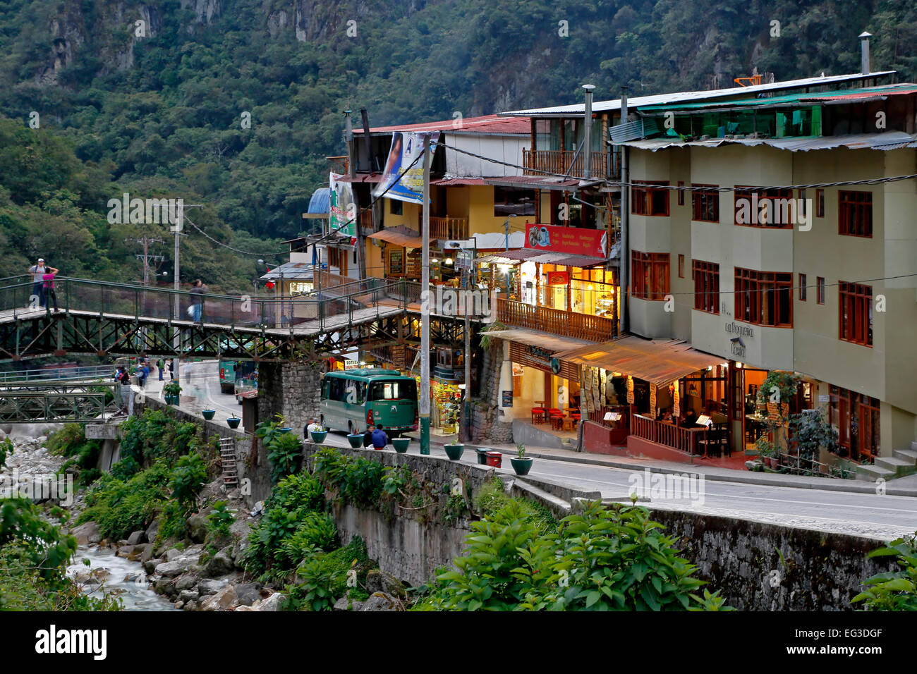 Ramshackle architecture, Aguas Calientes, aka Machu Picchu Pueblo Stock ...