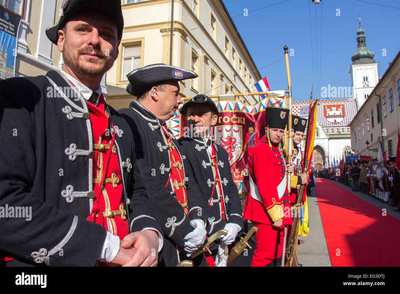 Croatian historical troops and many people expected inauguration ...