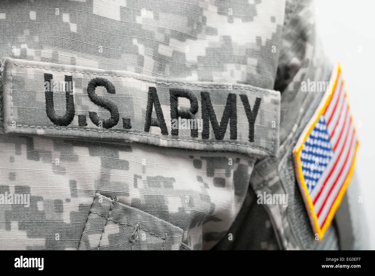 USA flag and US Army patch on solder's uniform Stock Photo - Alamy