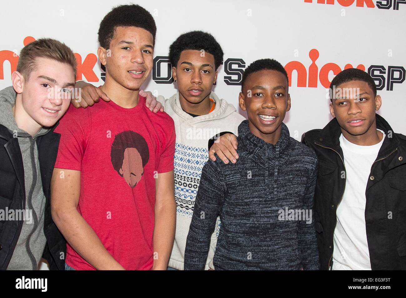 New York, NY, USA. 14th Feb, 2015. Judah McIntyre, Bryce Council, Jack ...