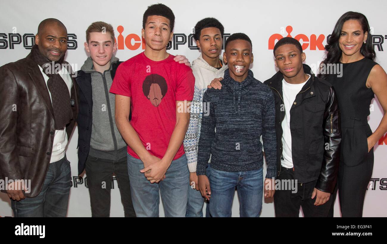 New York, NY, USA. 14th Feb, 2015. Coach Mac, Judah McIntyre, Bryce ...