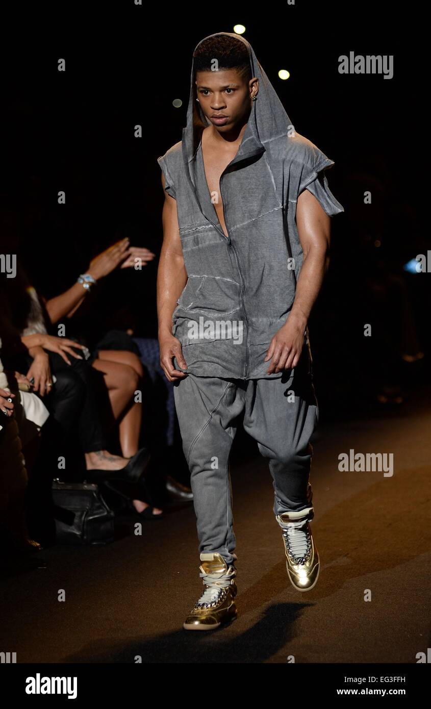 New York, NY, USA. 14th Feb, 2015. Bryshere Gray on the runway for ...