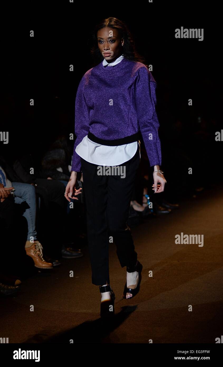 New York, NY, USA. 14th Feb, 2015. Winnie Harlow on the runway for ...