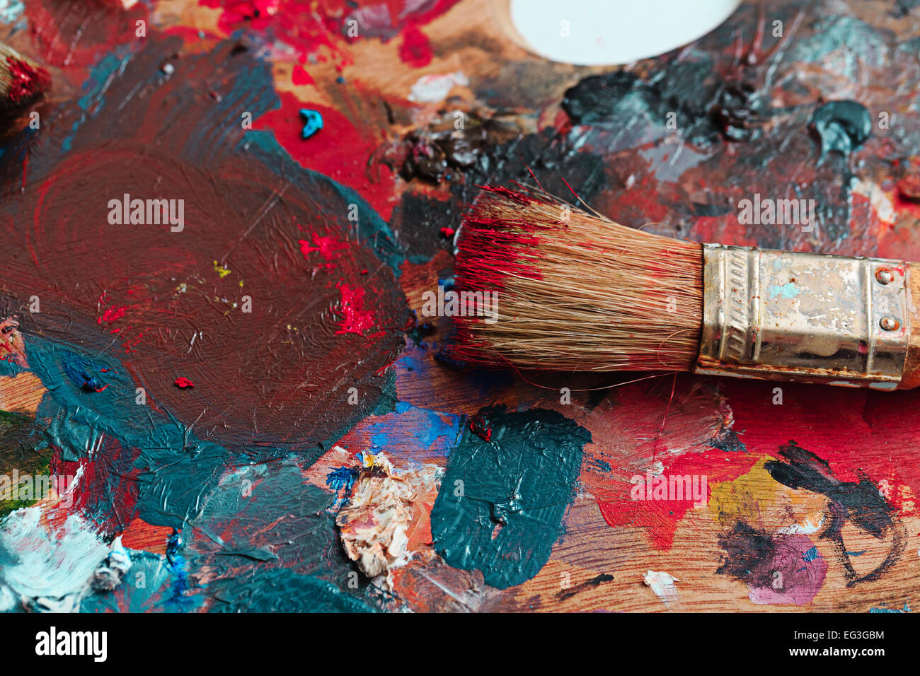 Brush and paint painter Stock Photo - Alamy