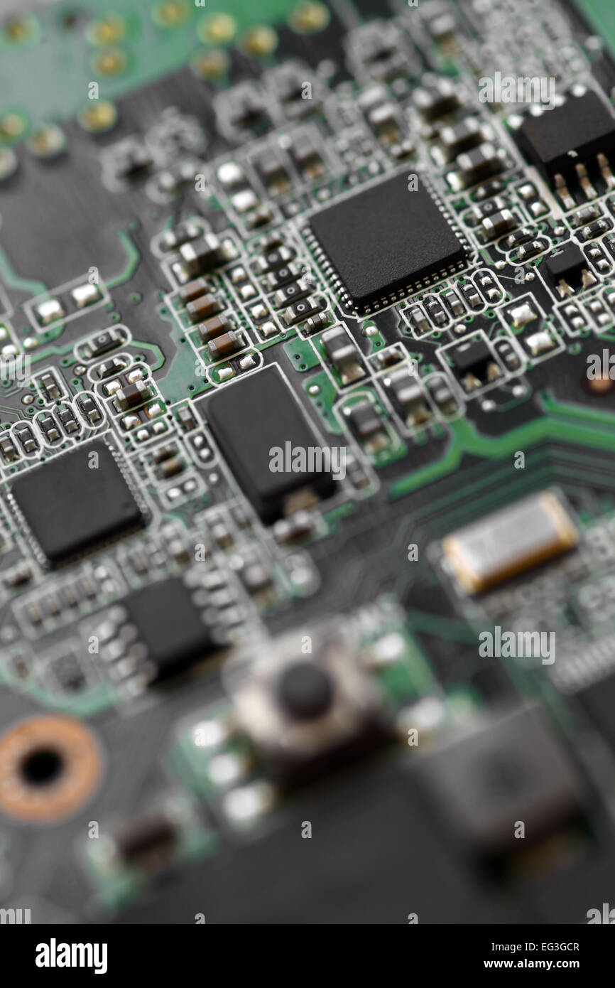 Vertical shot of an electronic micro circuit Stock Photo - Alamy