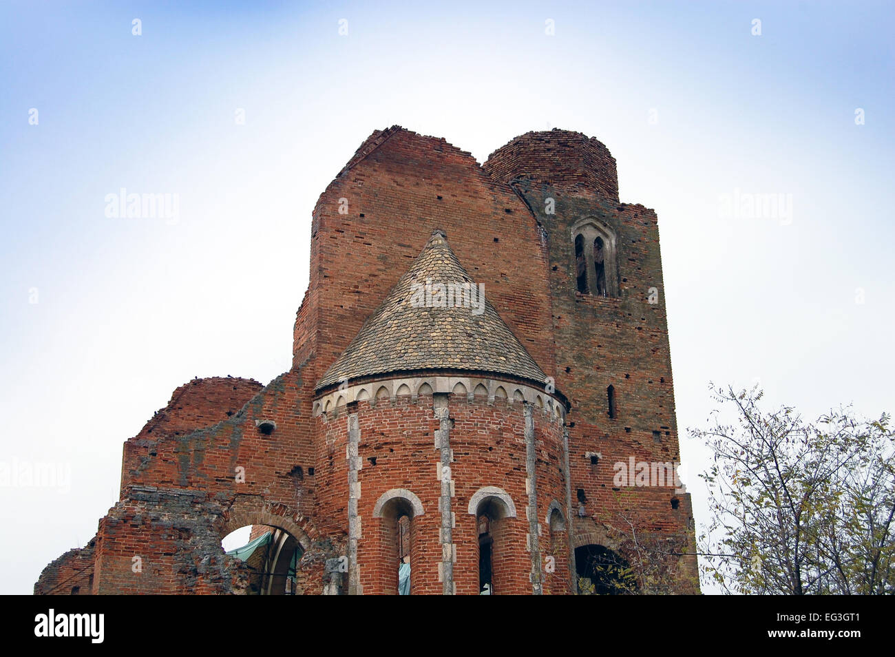 Araca, ruins of the medieval Romanesque church, which is located in the ...