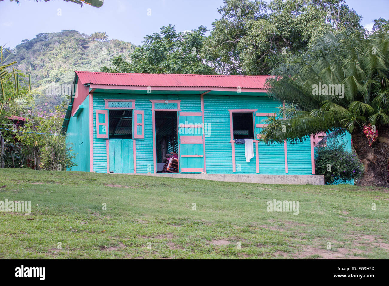 A rural farm in the countryside of the Dominican Republic Stock Photo ...