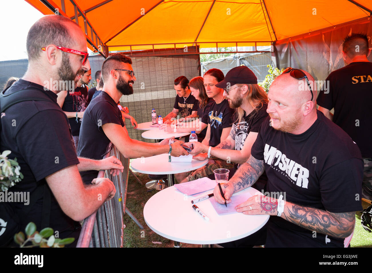 The Haunted autograph session - 2014 Festival Vagos Open Air - Day 2 ...