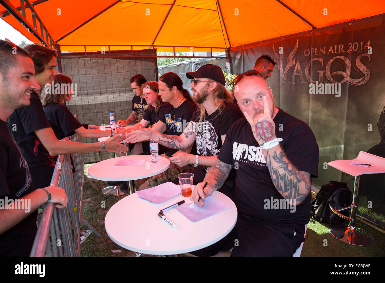 The Haunted autograph session - 2014 Festival Vagos Open Air - Day 2 ...