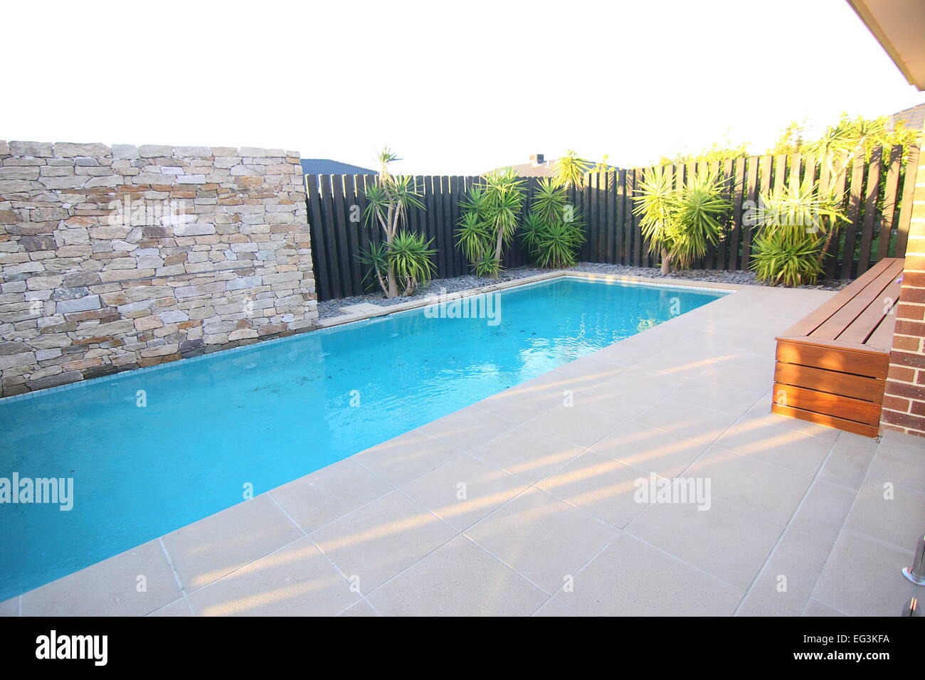 Backyard Swimming Pool Stock Photo - Alamy