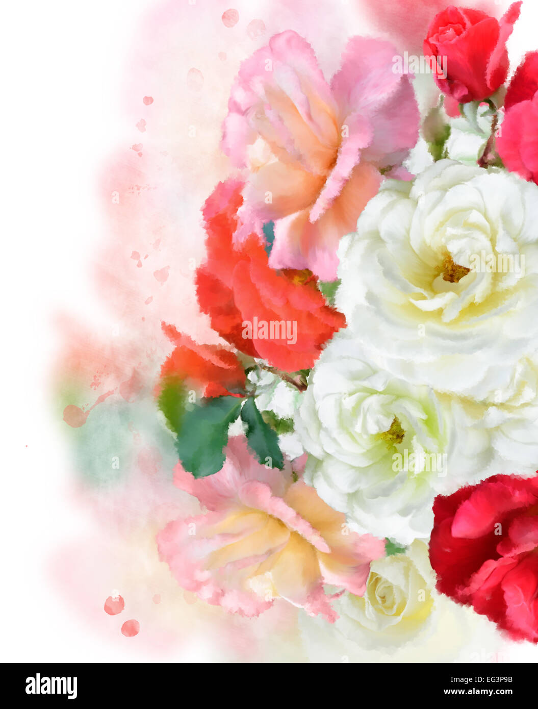 Rose flower painting hi-res stock photography and images - Alamy