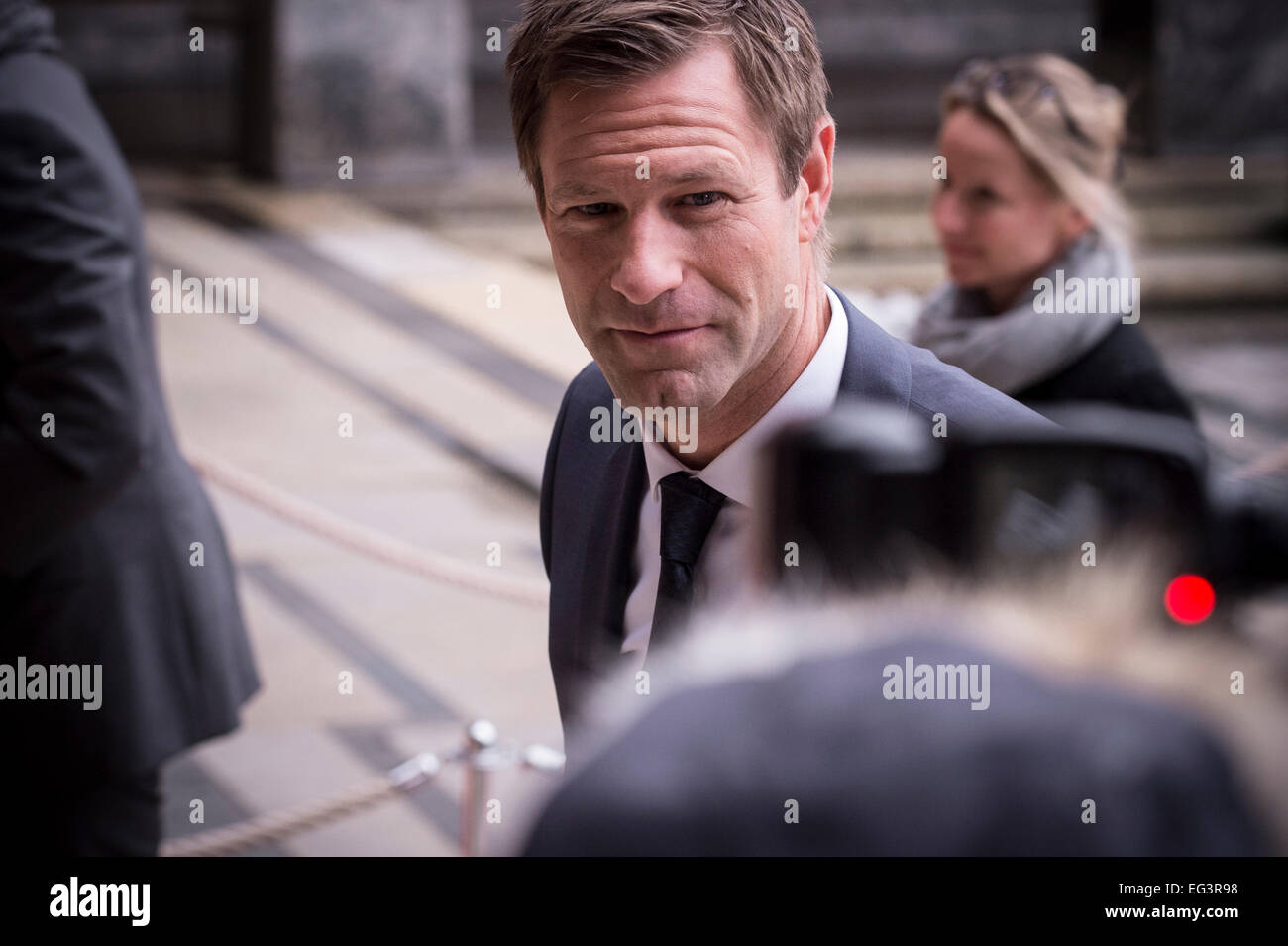 Actor Aaron Eckhart arrive at Nobel Peace Prize ceremony in Oslo Stock ...