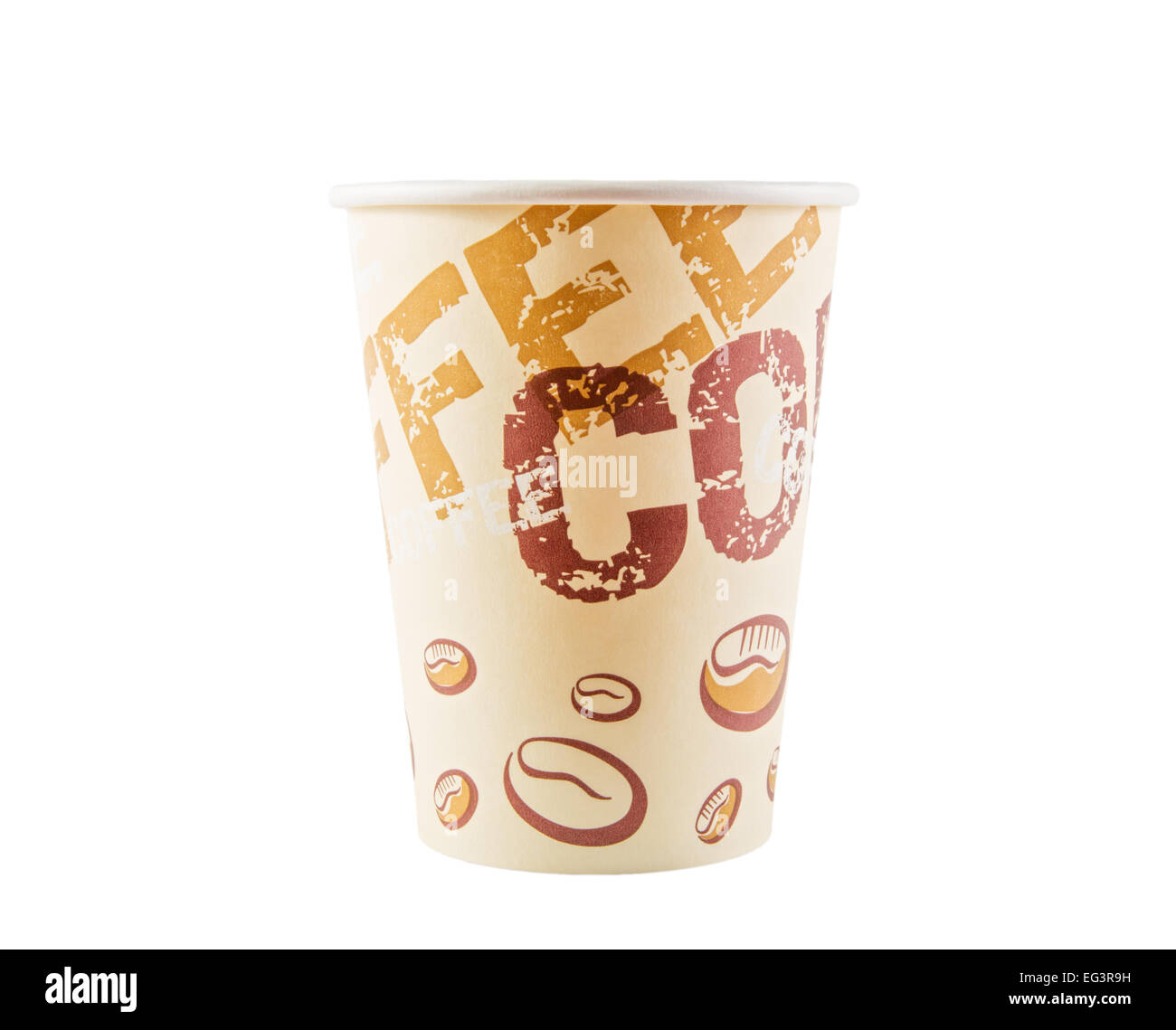 Beautiful cardboard disposable cup for coffee and other Stock Photo - Alamy